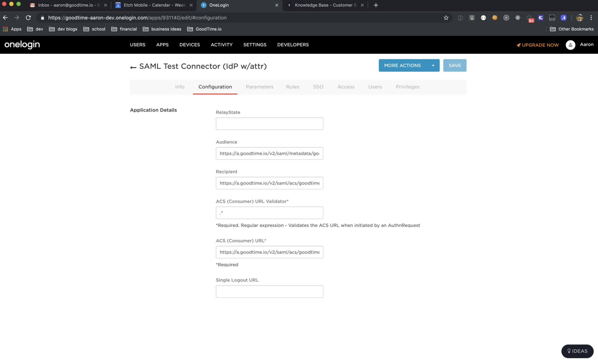 OneLogin + GoodTime Integration Guide – GoodTime Support