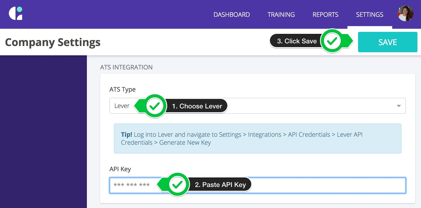 Lever Goodtime Integration Guide Goodtime Support